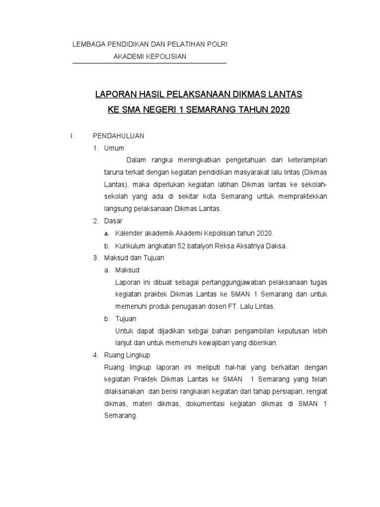 DIKMAS Laporan | PDF