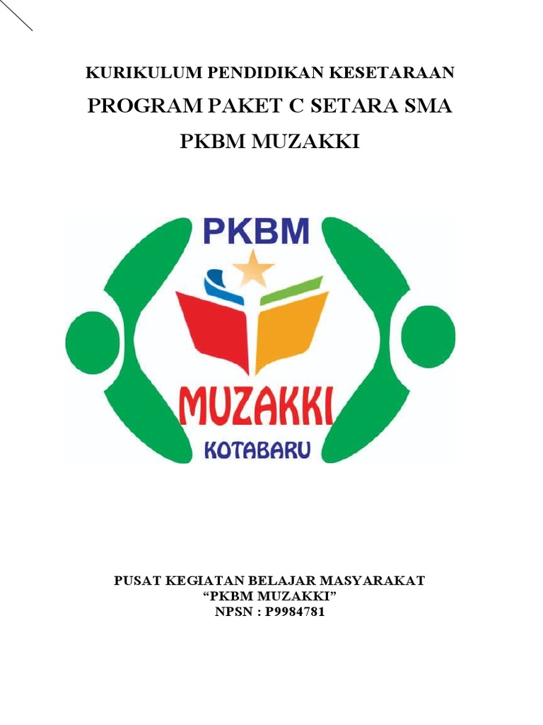 Program Paket C Setara Sma PKBM Muzakki: Kurikulum Pendidikan ...