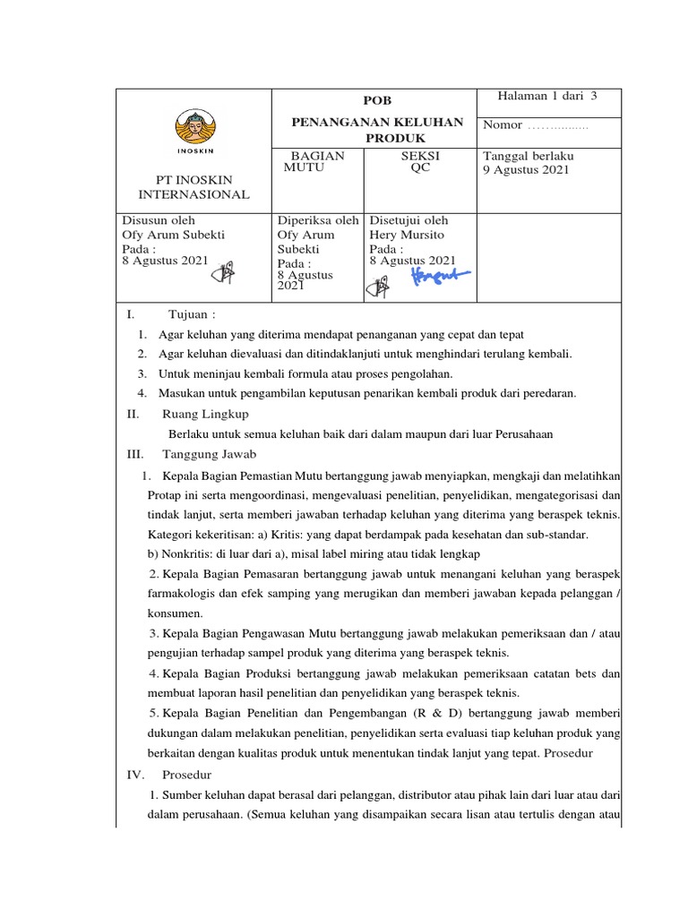 12.1 Protap Penanganan Keluhan-Dikonversi | PDF