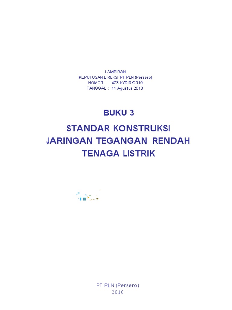 Standar Konstruksi Jaringan Tegangan Rendah | PDF