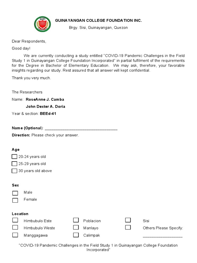 Guinayangan College Foundation Inc | PDF | Learning | Behavior Modification