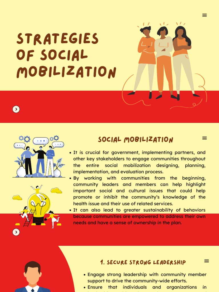 Strategies of Social Mobilization | PDF | Community | Needs Assessment
