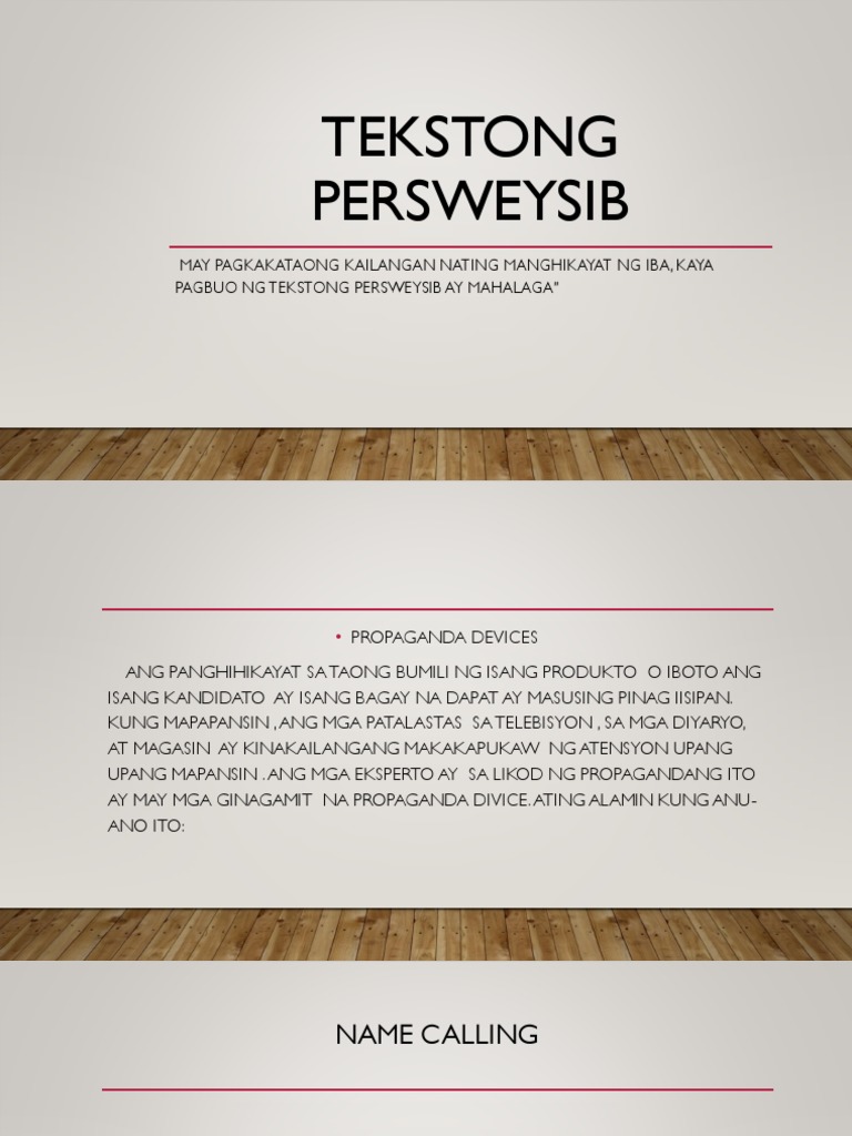 Tekstong Persweysib | PDF