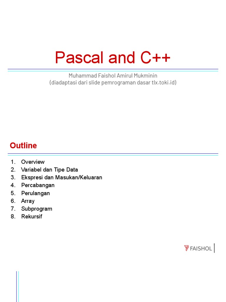 Pascal and C++ - Short | PDF