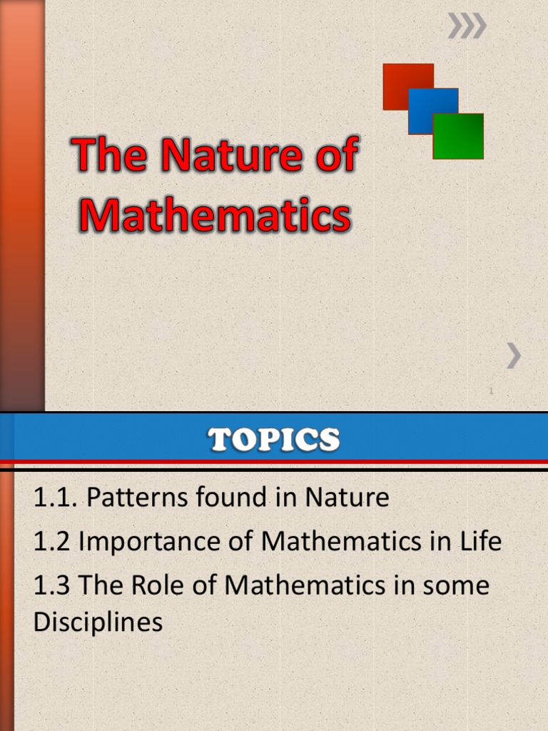 Nature of Mathematics | PDF | Pattern | Mathematics