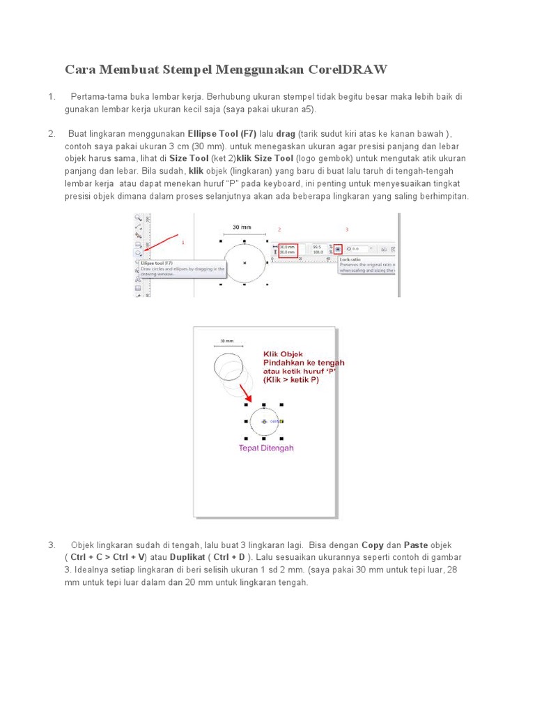 Cara Membuat Stempel Menggunakan Coreldraw | PDF