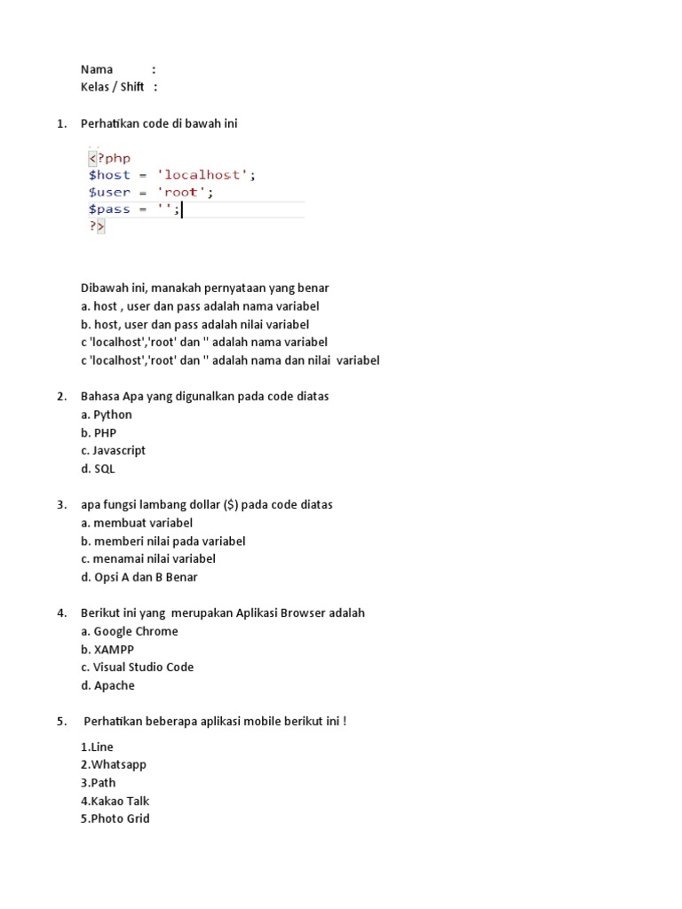 Variabel dan Tipe Data dalam PHP | PDF