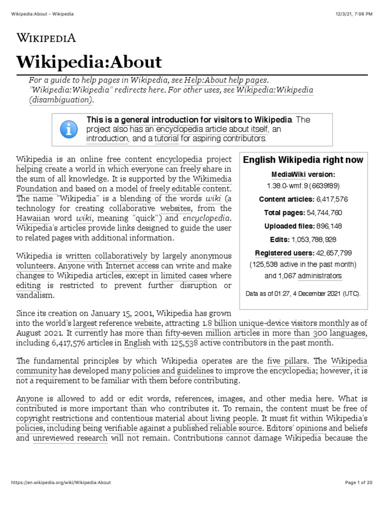About - Pedia | PDF | Wikipedia | Wiki