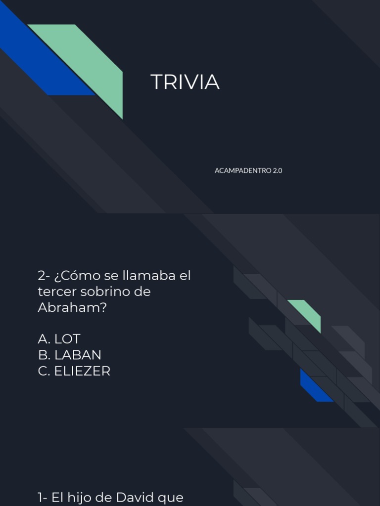 Trivia Bíblica: Preguntas y Respuestas | PDF | Historia