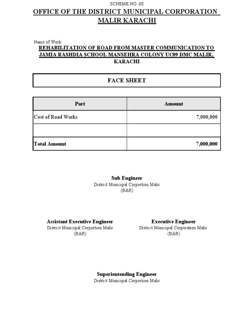 UC09 Rehabilitation of Road in Main Mansehra Colony From Master ...