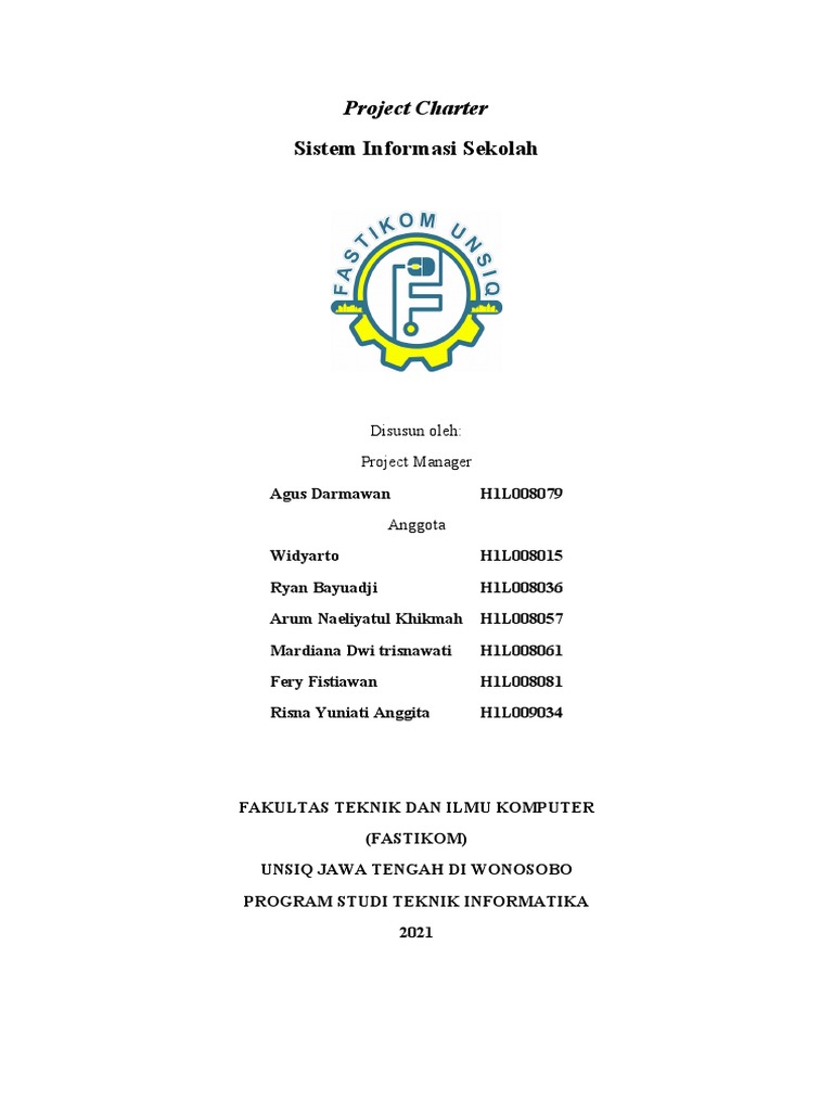 Contoh Project Charter | PDF