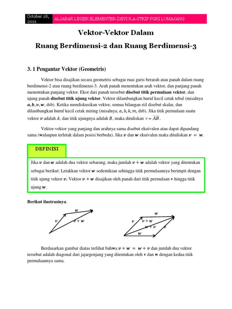 Vektor R2 Dan R3 | PDF