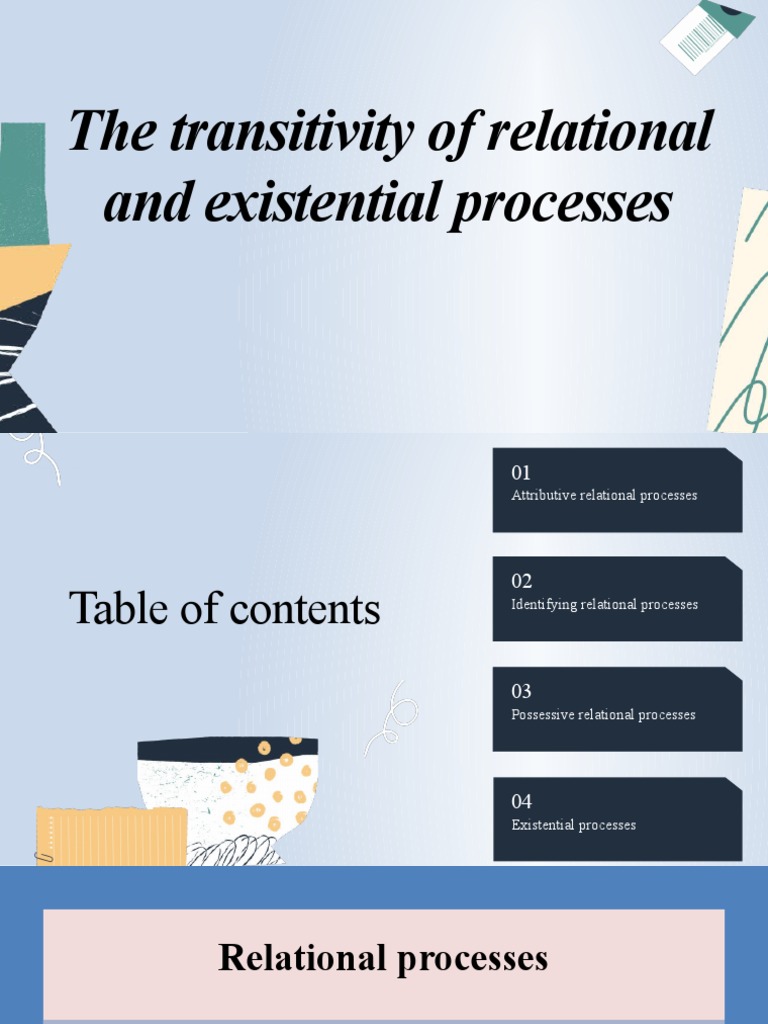 The Transitivity of Relational and Existential Processes | PDF ...