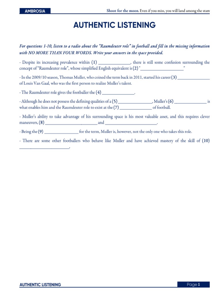 Authentic Listening 20-01-2021 | PDF