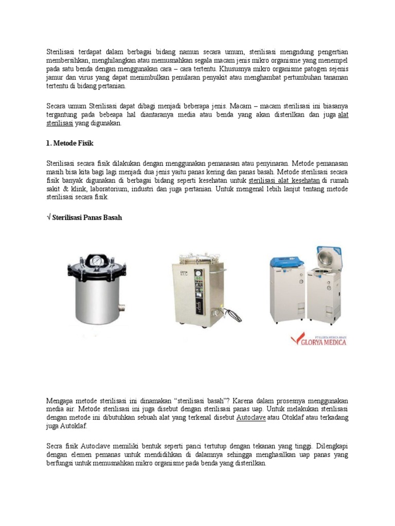 Jenis Sterilisasi | PDF