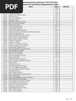 Buet Result Ka - Merit | PDF
