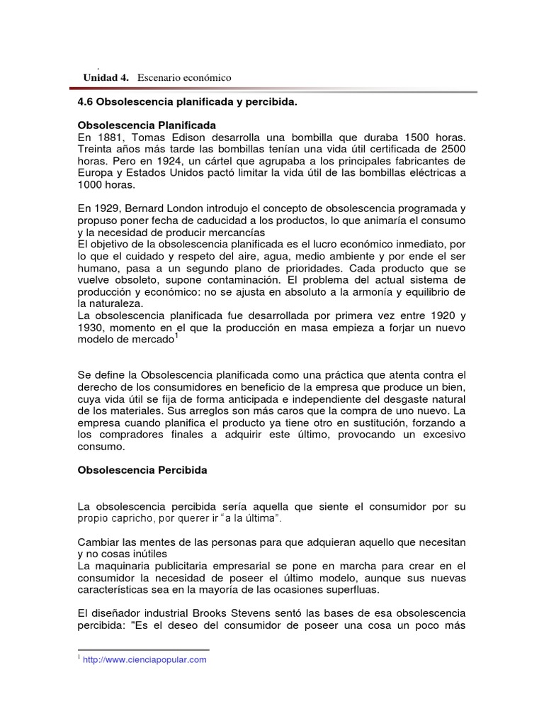 Obsolescencia planificada y percibida | PDF | Business | Economias