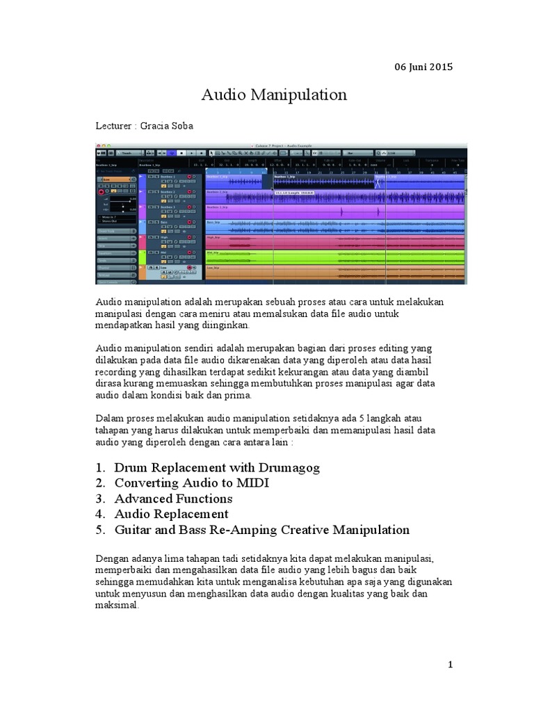 Audio Manipulation | PDF