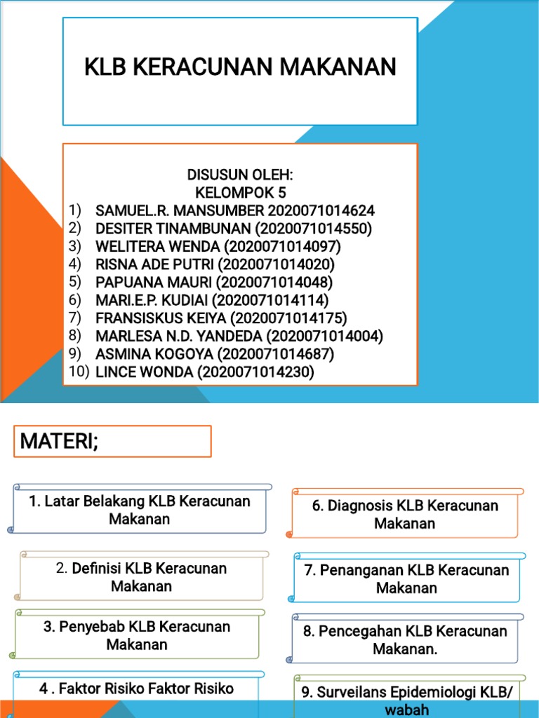 Kel.1 (KLB Keracunan Makanan) | PDF Kel.1 (KLB Keracunan Makanan) | PDF