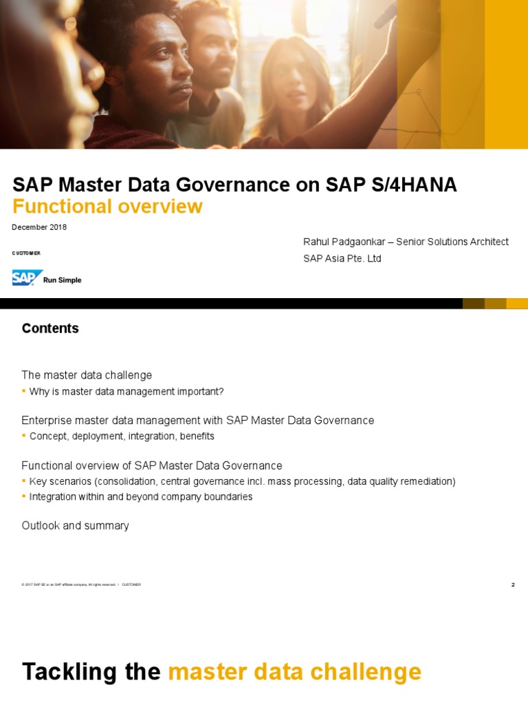 SAP MDG Overview | PDF | Supply Chain | Governance
