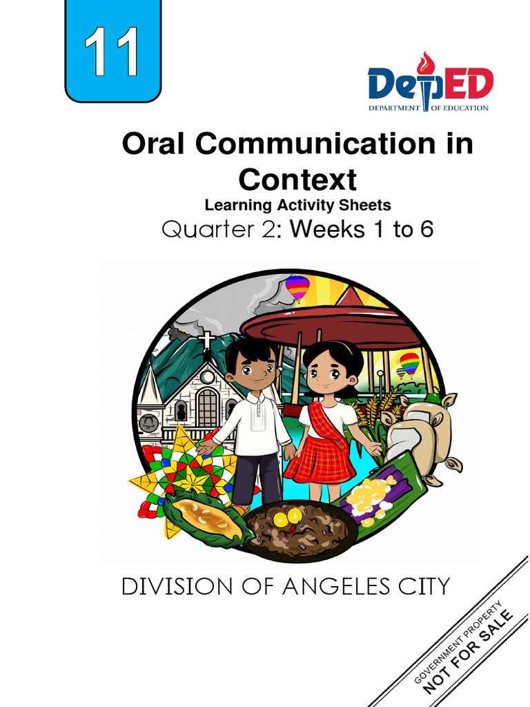 Oral Communication Q2 W1 W6 | PDF | Conversation | Communication