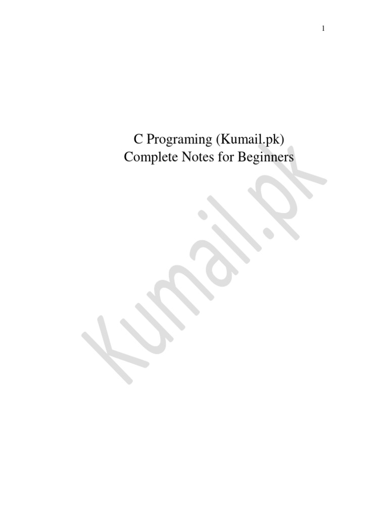 C Programing Pdf Optimized Kumail Pdf Computer Data Storage