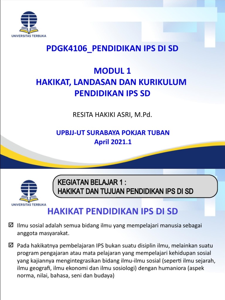 Hakikat Pendidikan Ips Di Sd Pdf Ilmu Sosial Kesehatan Holistik