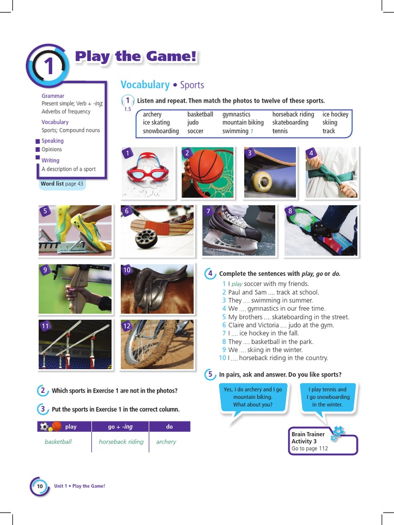 Move It 2 Unit 1 | PDF | Olympic Games | Paralympic Games