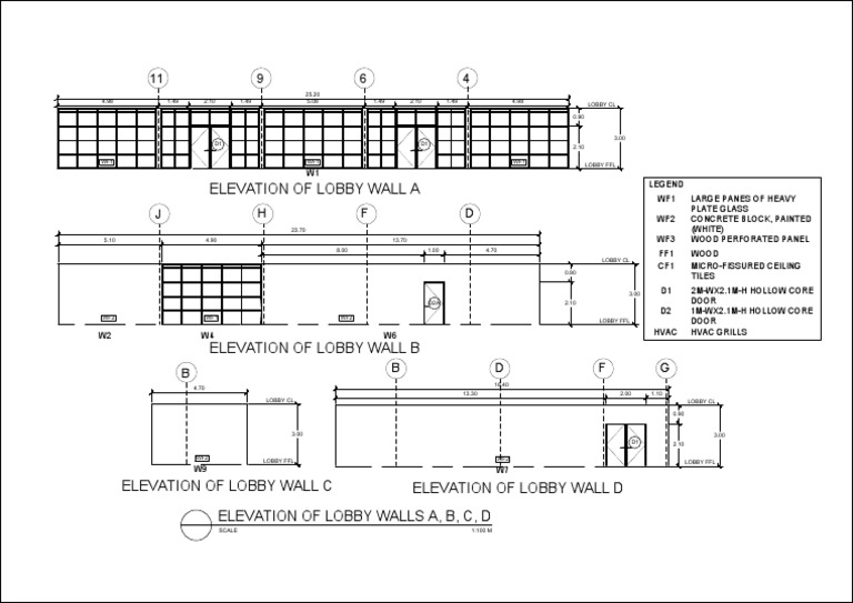 Lobby Details (Elevation Abcd) | PDF | Building Materials | Components