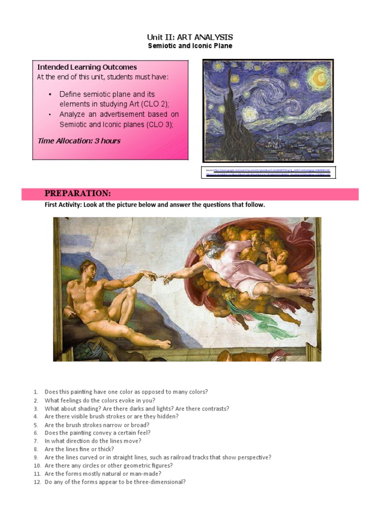 Preparation:: - Define Semiotic Plane and Its Elements in Studying Art ...