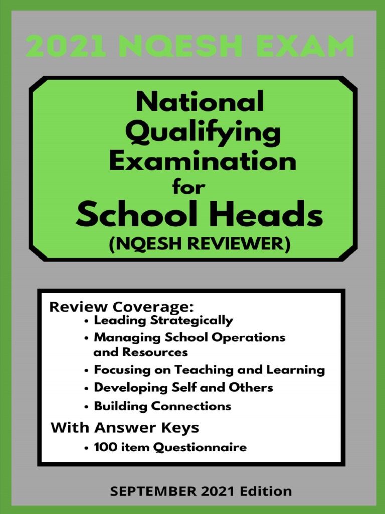 NQESH 2025 Reviewer with Answers PDF | PDF | Teachers | Schools