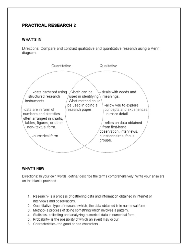Practical Research 2 | PDF | Experiment | Statistics
