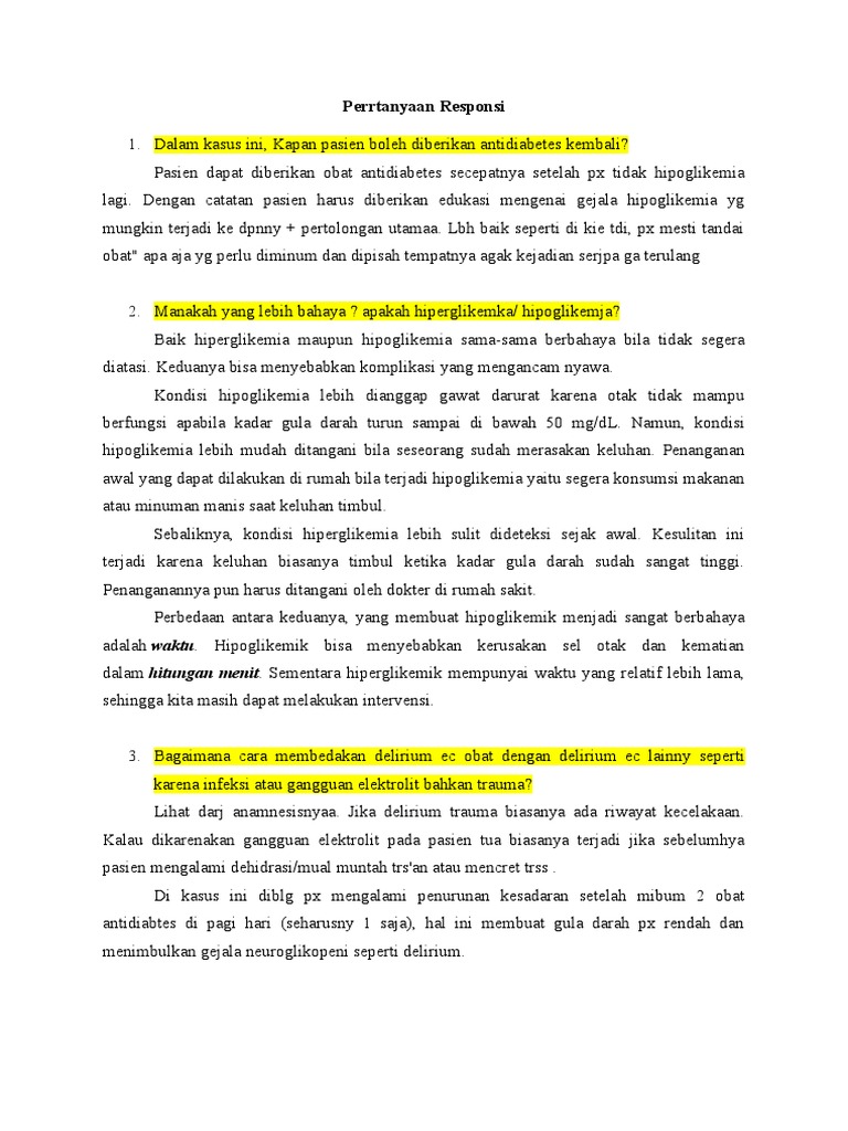 Pertanyaan Responsi | PDF | Kesehatan Holistik