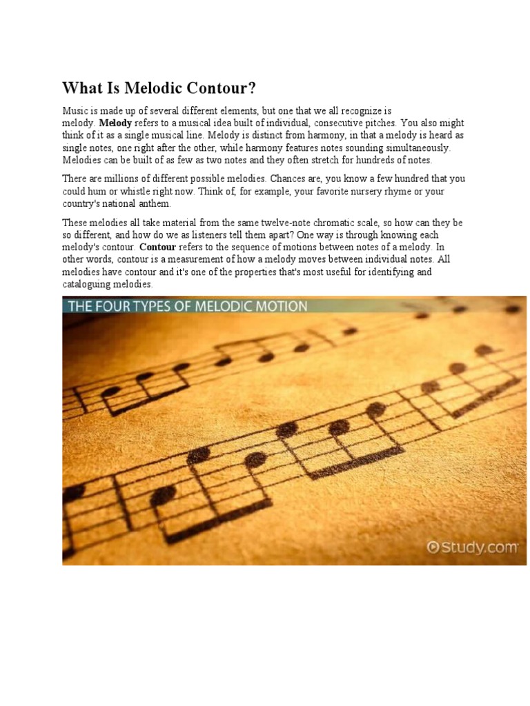 What Is Melodic Contour | PDF | Harmony | Melody