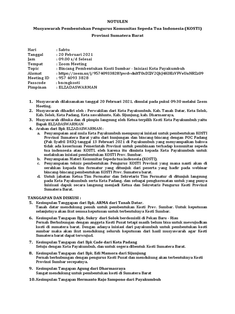 Notulen Webinar | PDF