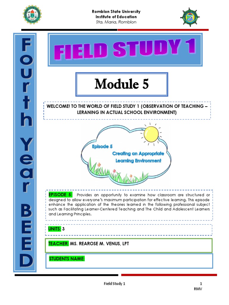 Welcome! To The World of Field Study 1 (Observation of Teaching ...