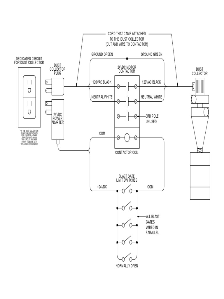 Dust Collector Circuit Wiring Guide | PDF