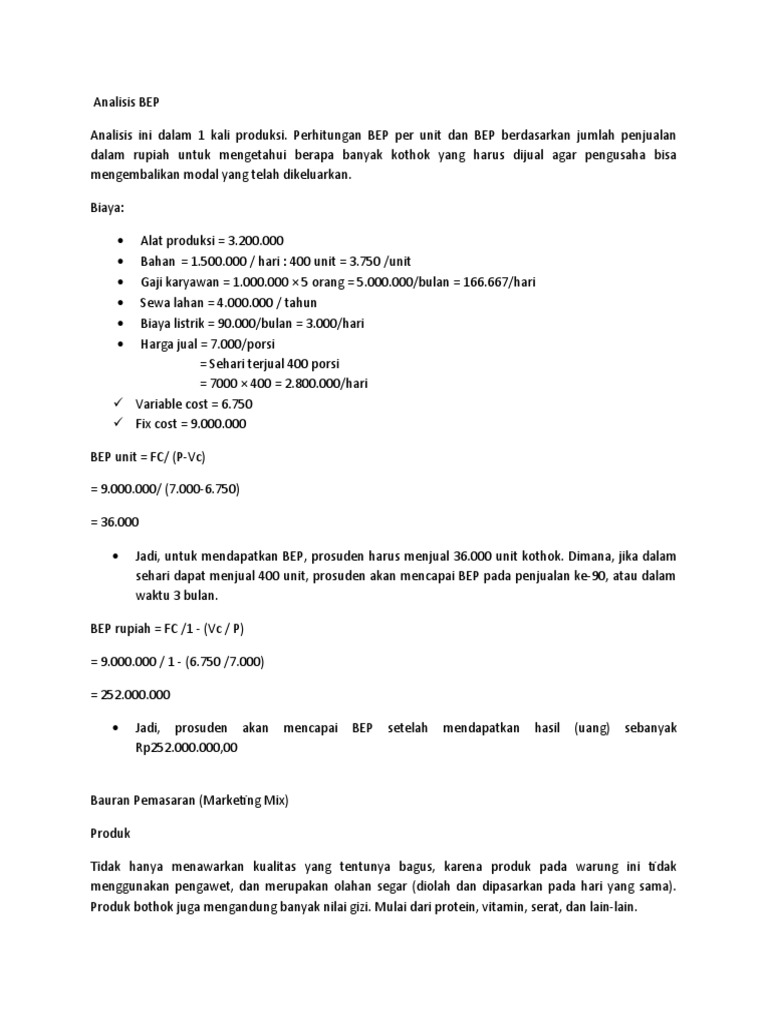 Analisis BEP-WPS Office | PDF