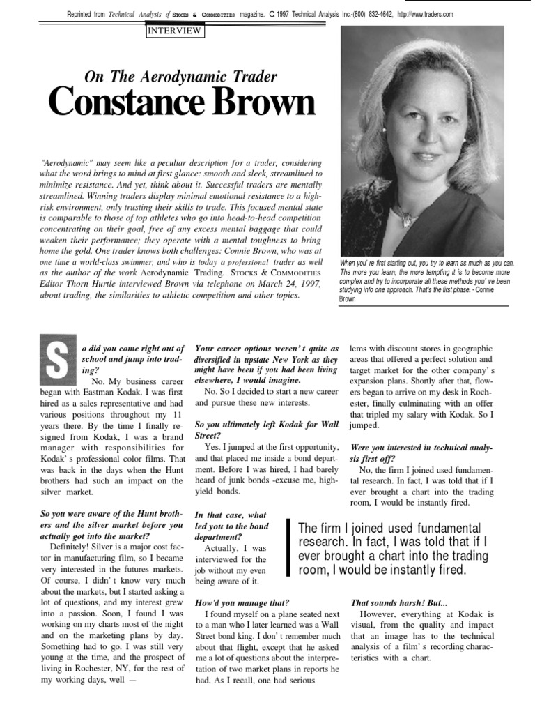 Interview Constance Brown | PDF | Technical Analysis | Business