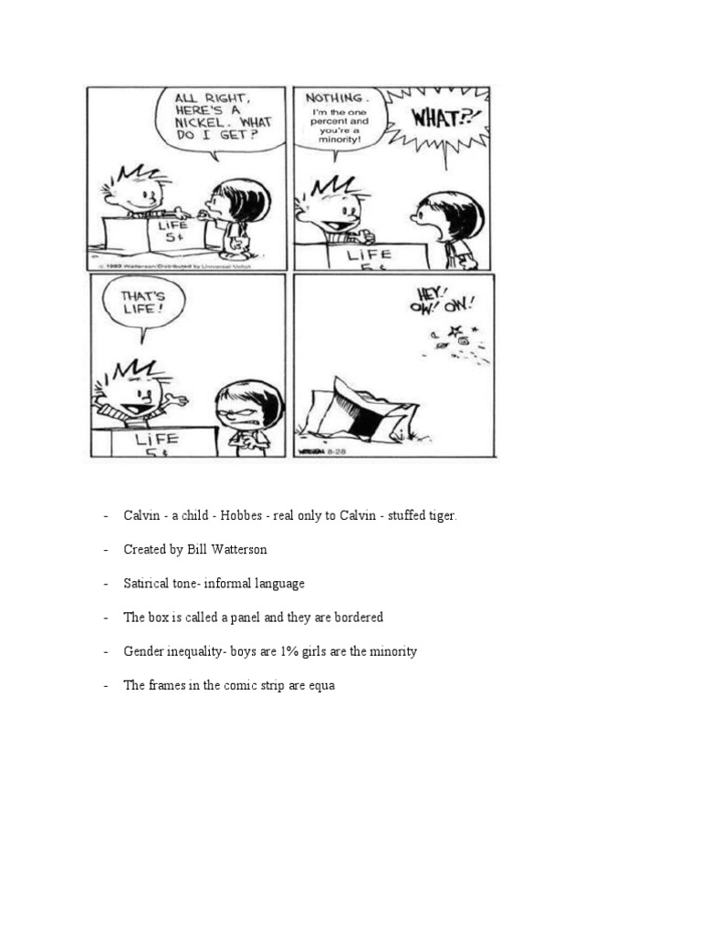Calvin and Hobbes: Satirical Insights | PDF