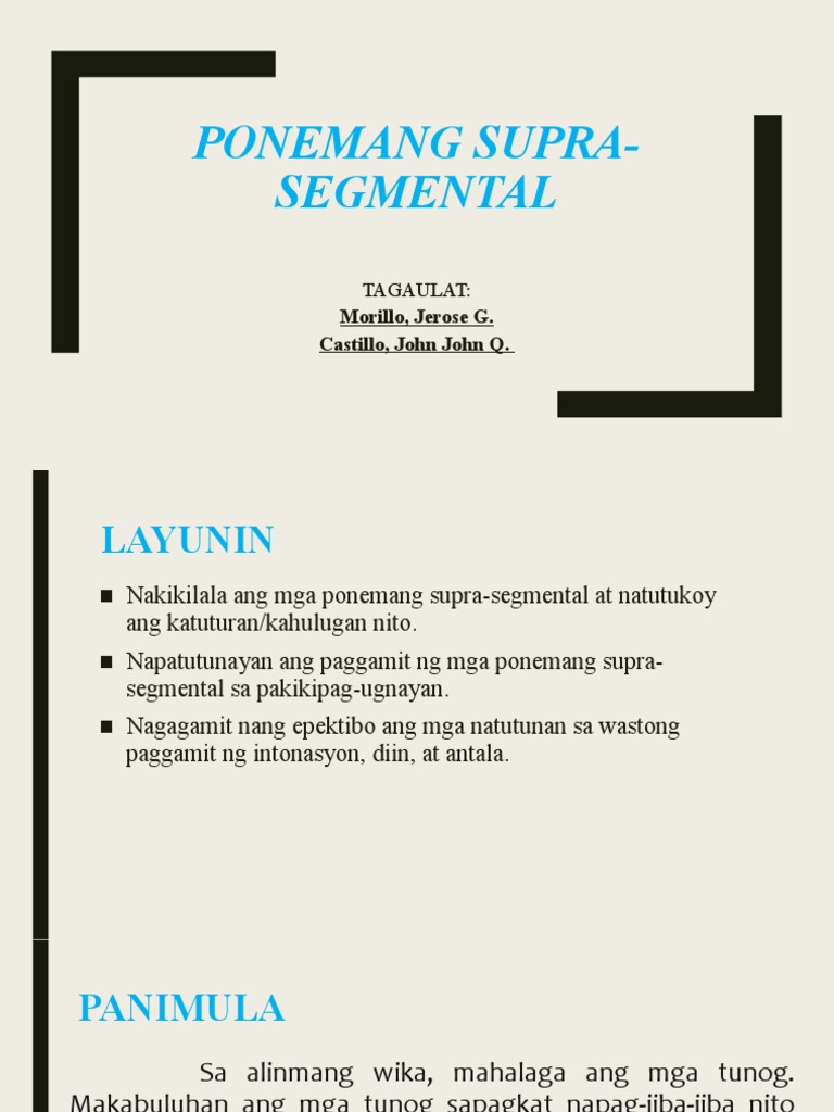 3 Ponemang Supra Segmental 1 | PDF