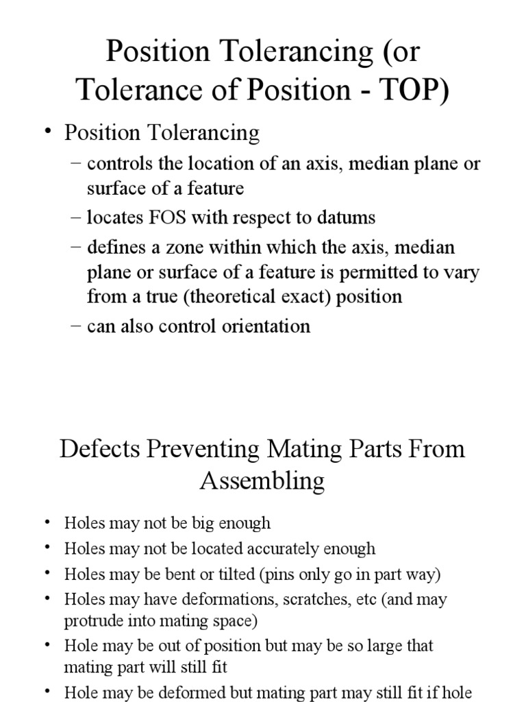 Position Tolerancing | PDF | Engineering Tolerance | Cartesian ...