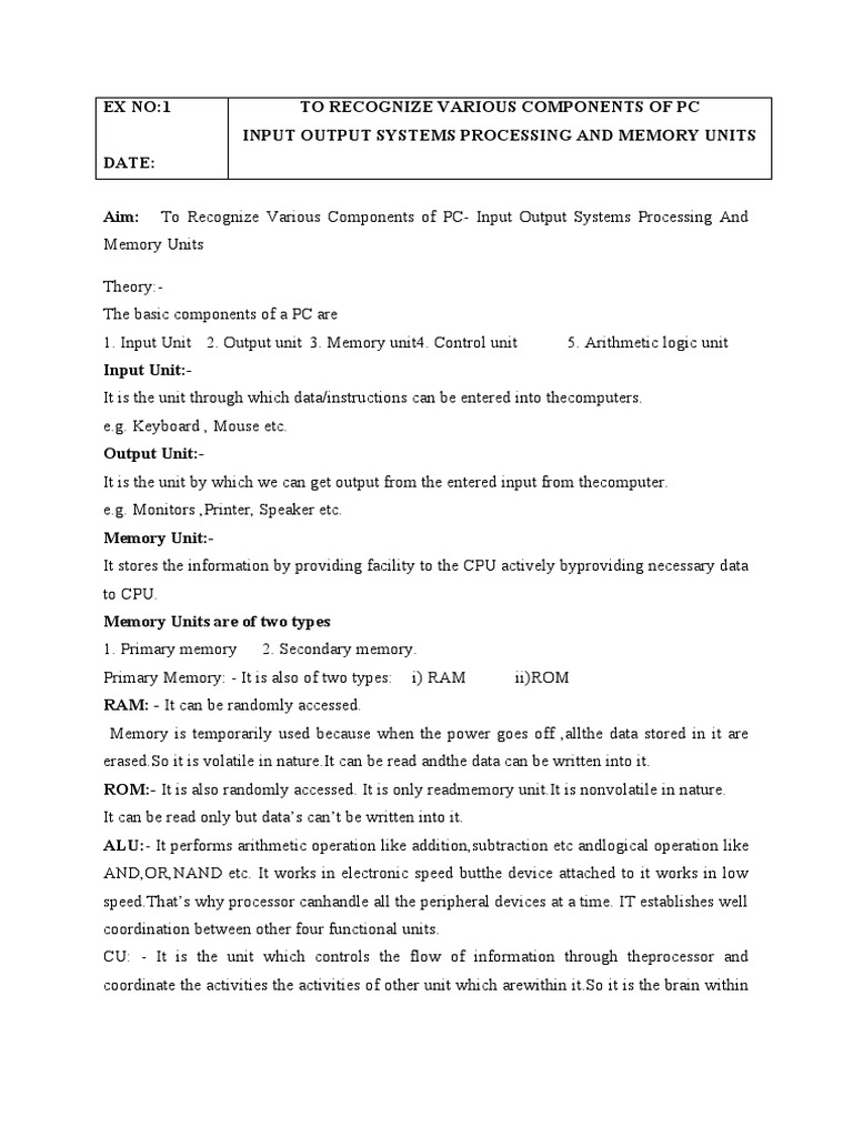 COA - Lab Manual | PDF | Central Processing Unit | Computer Data Storage COA - Lab Manual | PDF | Central Processing Unit | Computer Data Storage