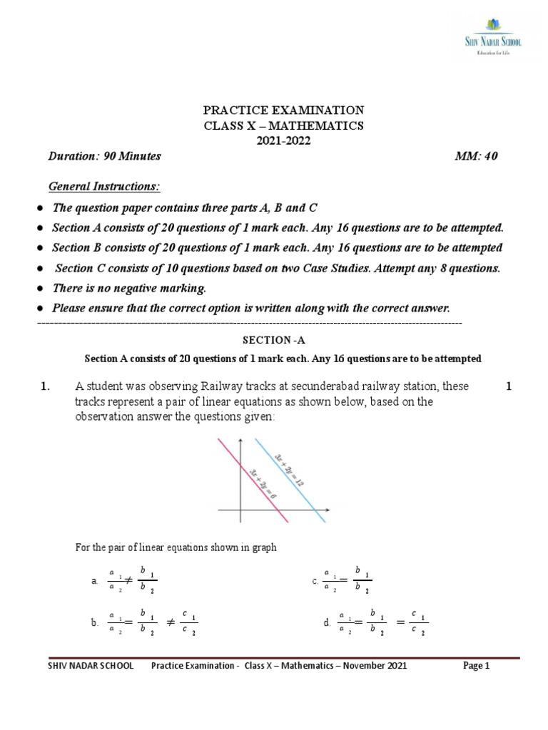 Maths Standard SNS Sample Paper | PDF | Area | Triangle