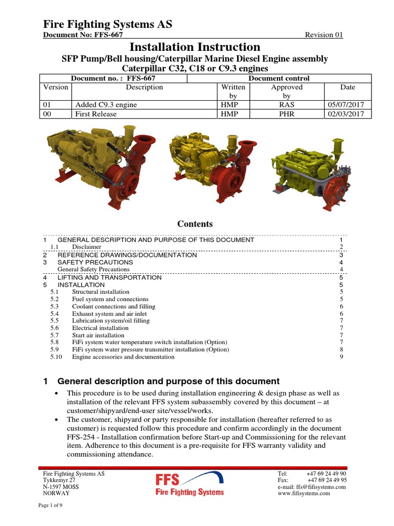 FFS-667 SFP Pump - Bell Houisng - Diesel Engine Assembly - Installation ...