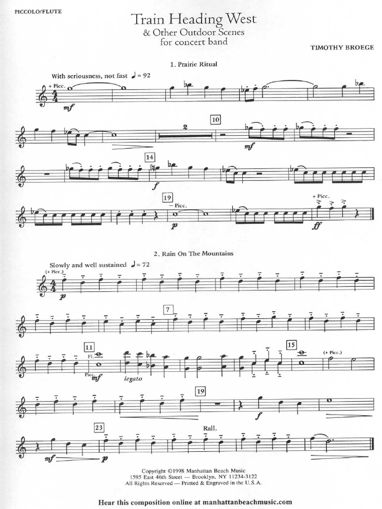 Timothy Broege - Train Heading West | PDF