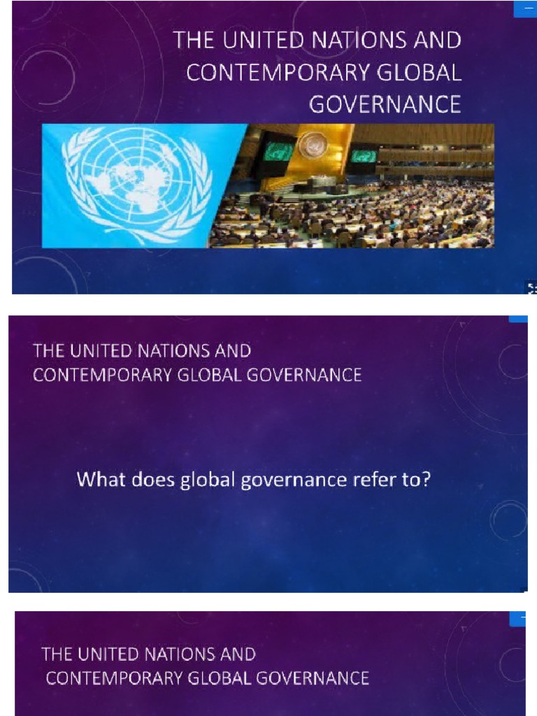 Roles and Function of The United Nations | PDF
