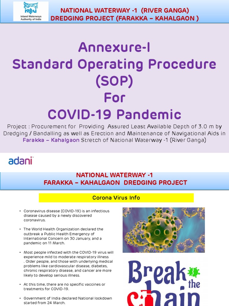 Annexure-I Standard Operating Procedure (SOP) For COVID-19 Pandemic ...