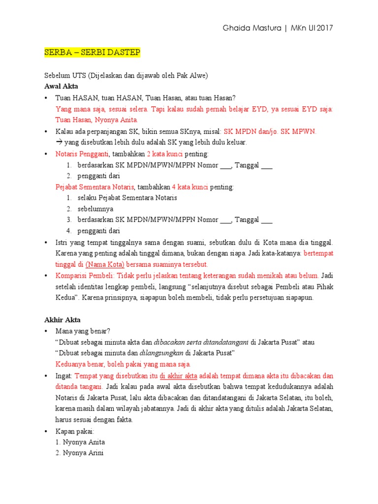 Dastep - Serba Serbi | PDF