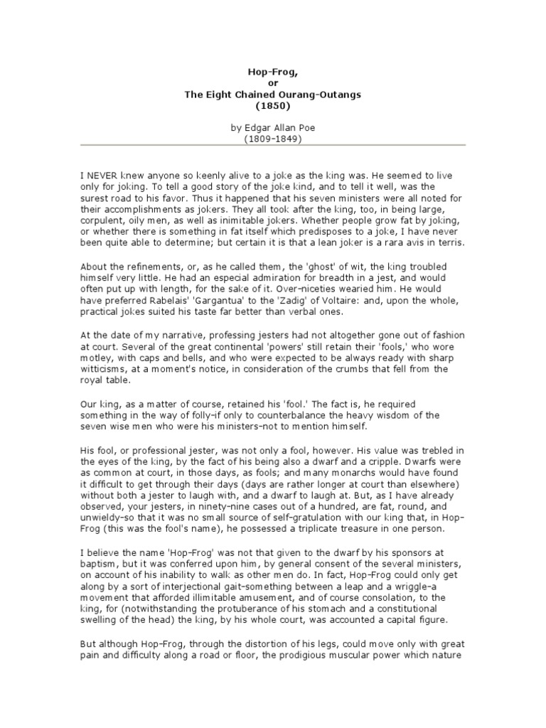 Hop Frog | PDF | Jester